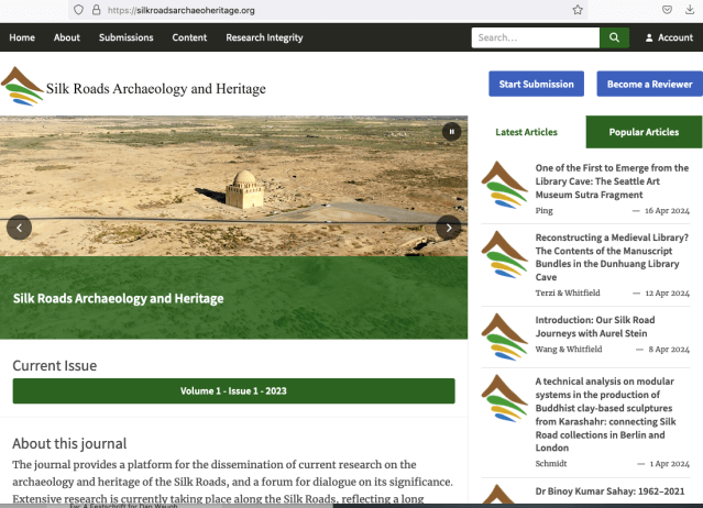 New Online Journal: Silk Roads Archaeology and Heritage | Silk Road ...